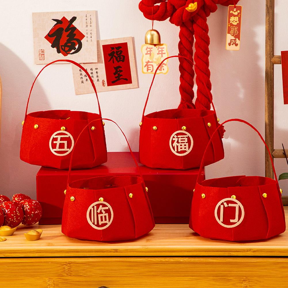 Diy Hand Basket Five Blessings 4 Pieces C New Year Decorations 2025 ...