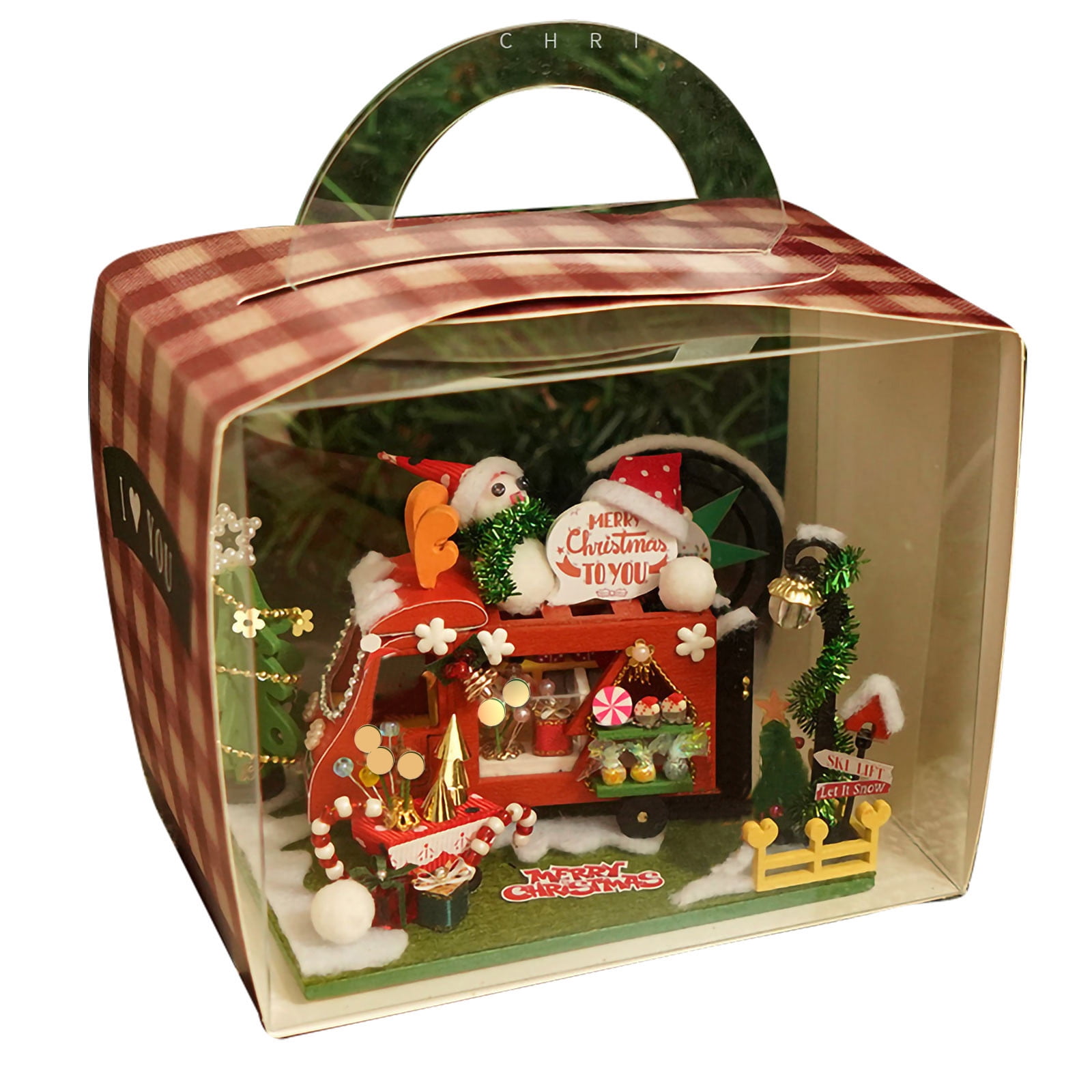 Diy Hut Christmas Hut Wooden Handmade Gift Decoration - Walmart.com