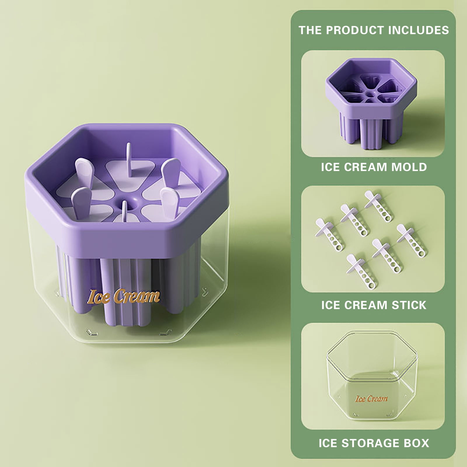 Diy Ice Cream Home Homemade Tool Ice Cream Food Grade Making Popsicle ...