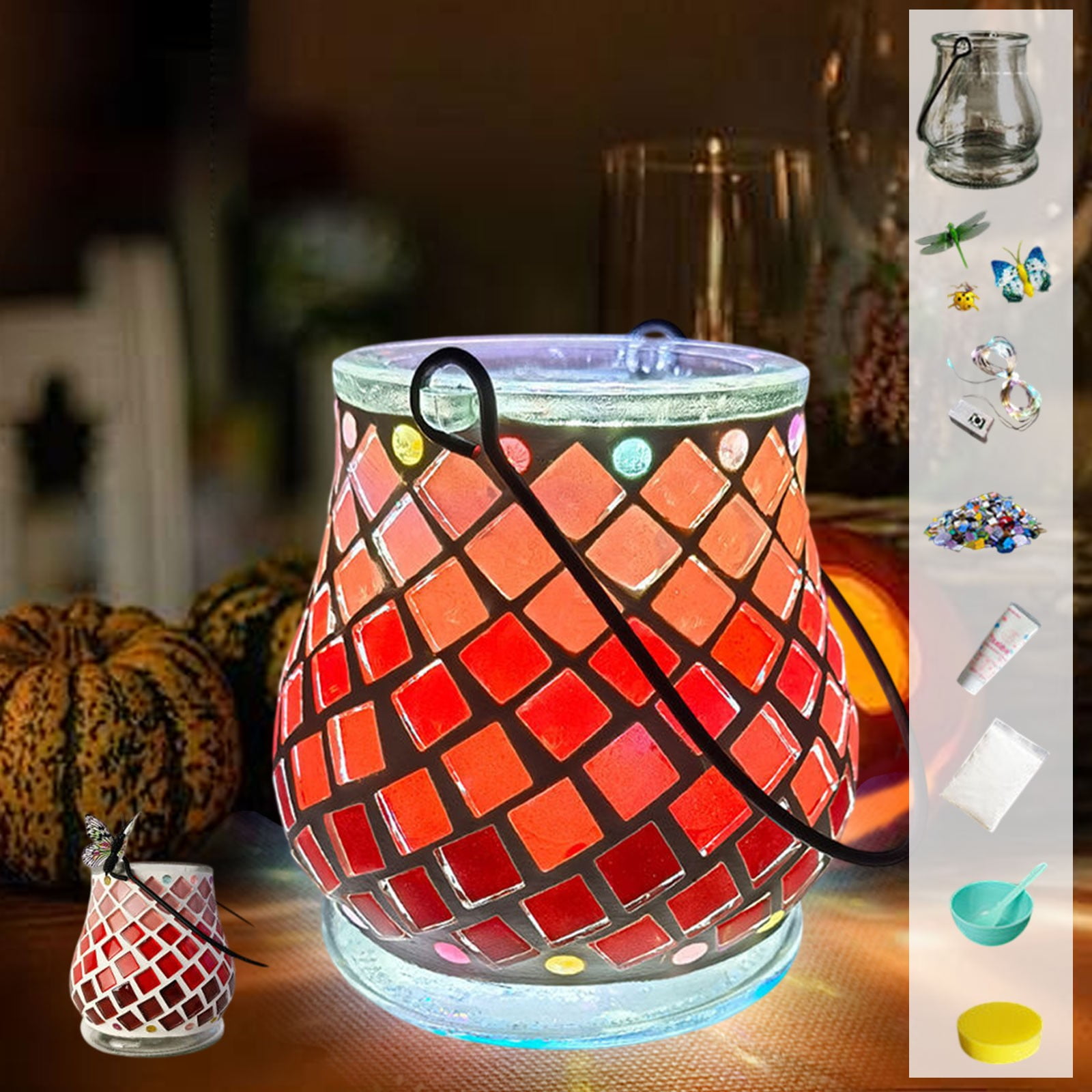 Diy Kits for Adults,DIY Mosaic Night Light Kit, Make Your Own Mosaic ...