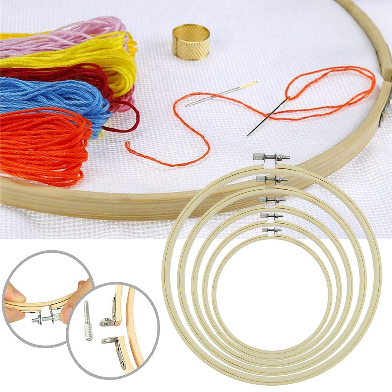 Diy Knitting Diy Woolen Needle 5 Pieces Embroidery Hoop Set 5 Size Hoop ...