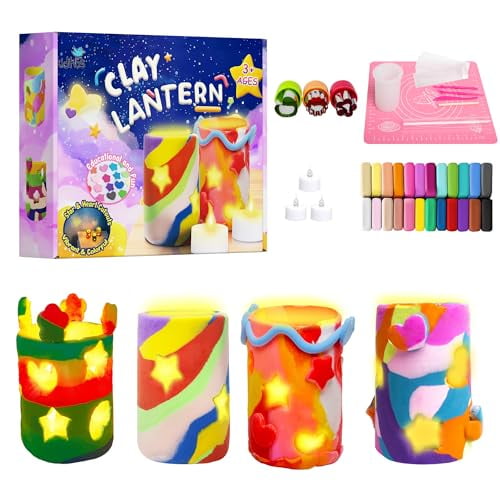 Diy Light-Up Clay Lanterns Making Set,Make Your Own Clay Luminaries ...
