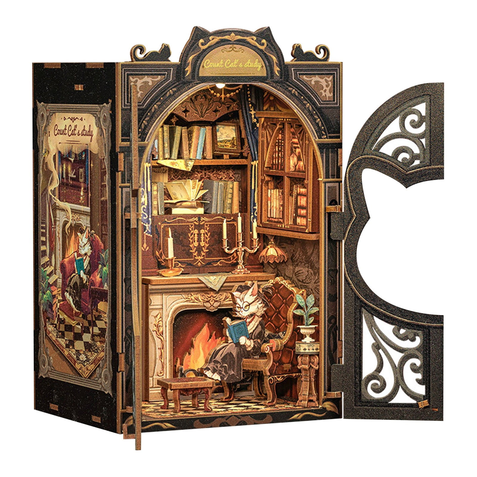Diy Miniature Owl Bookstore Kit 3D Wooden Puzzle With Detailed ...