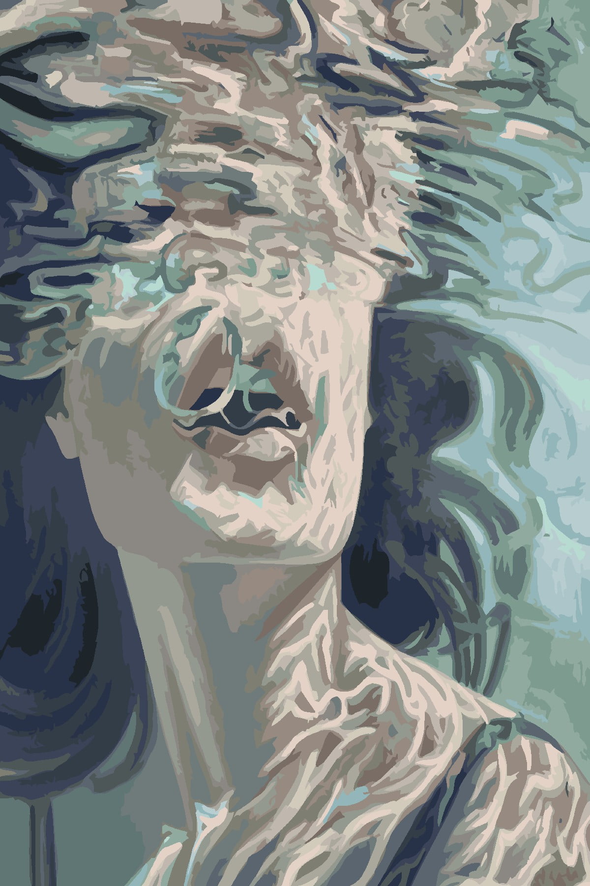 Diy Oil Painting Visual Arts Electric Blue Drawing Watercolor Paint ...