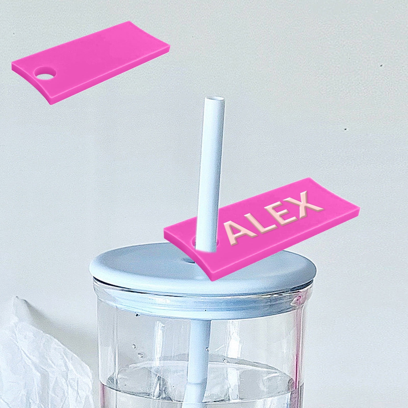 Diy Personalized Name Tag Gel Nameplate For Cup Tumbler Lid Topper Cup ...