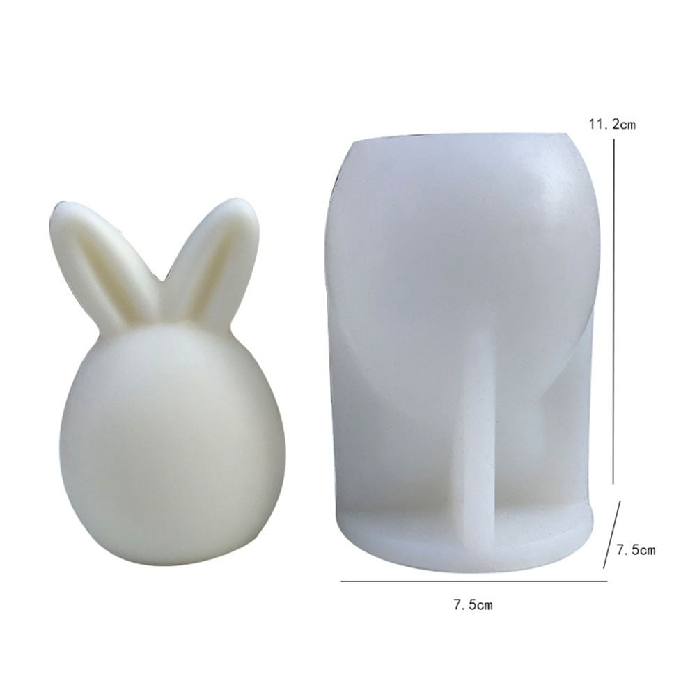 Diy Plaster Ornaments 3D Rabbit Head Candle Template For Artistic ...