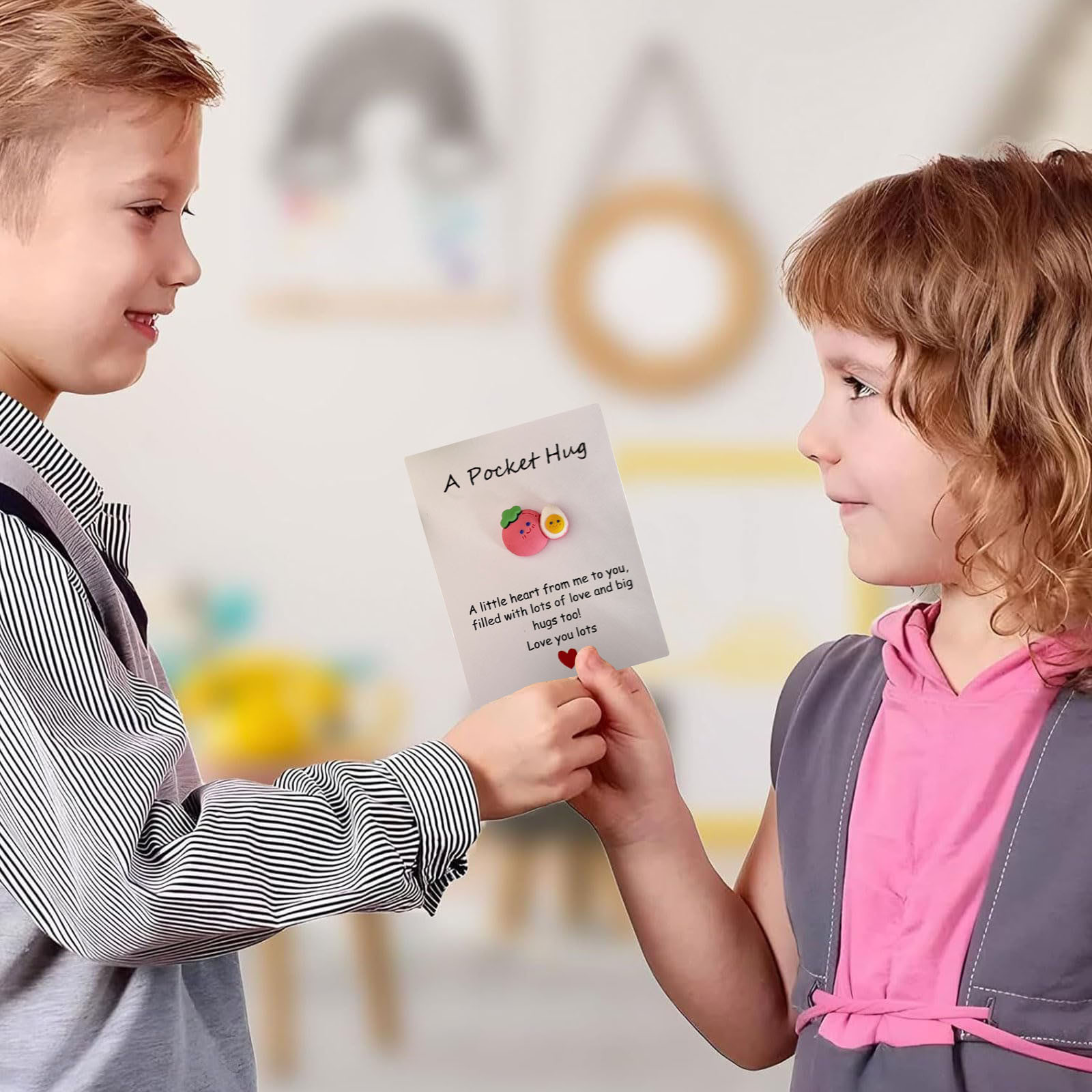 Diy Pocket Love Hug Card Egg Series Resin Double Talk Card,Pocket Hug ...