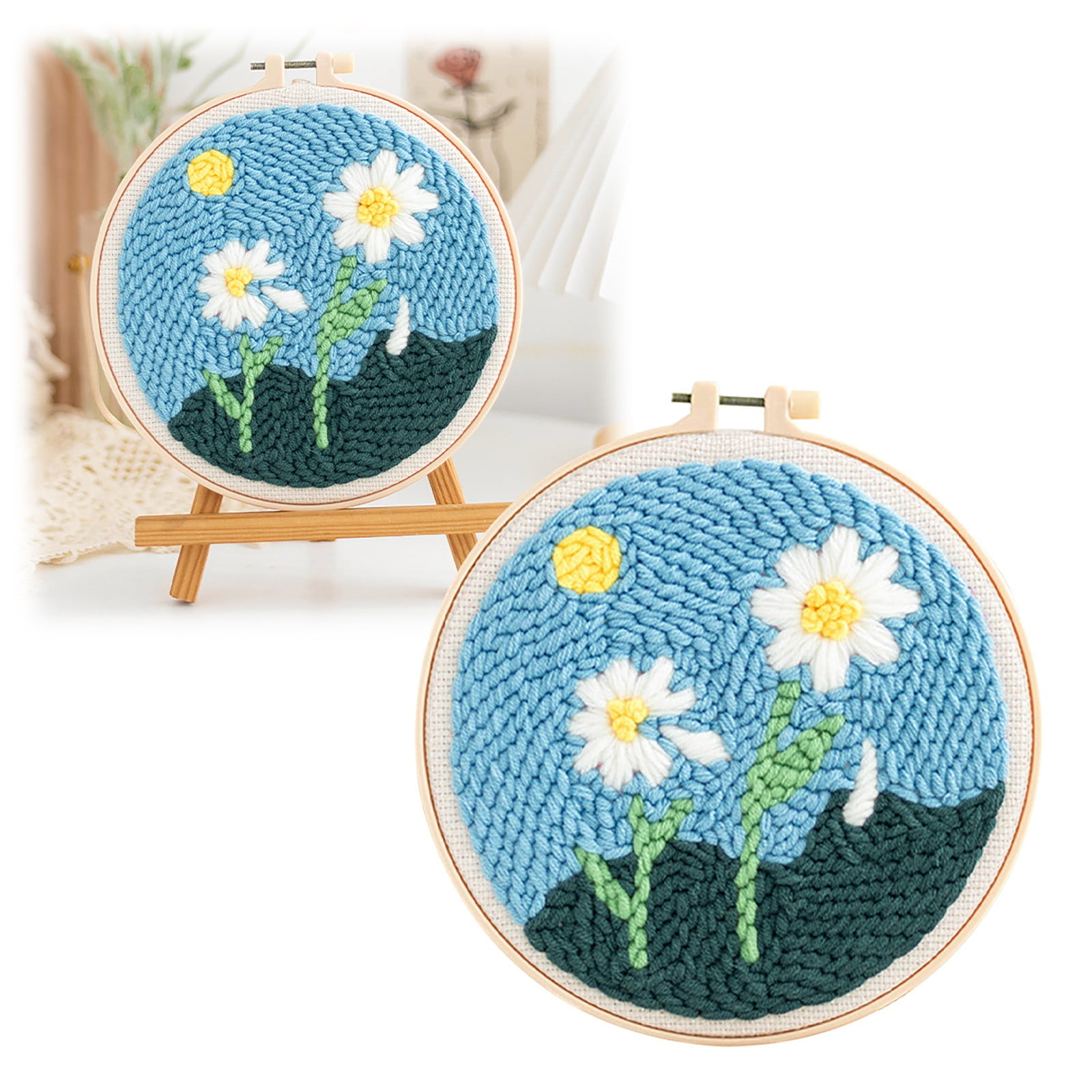 Diy Russian Wool Poke Embroidery Material Pack -6|Punch Needle Kit ...