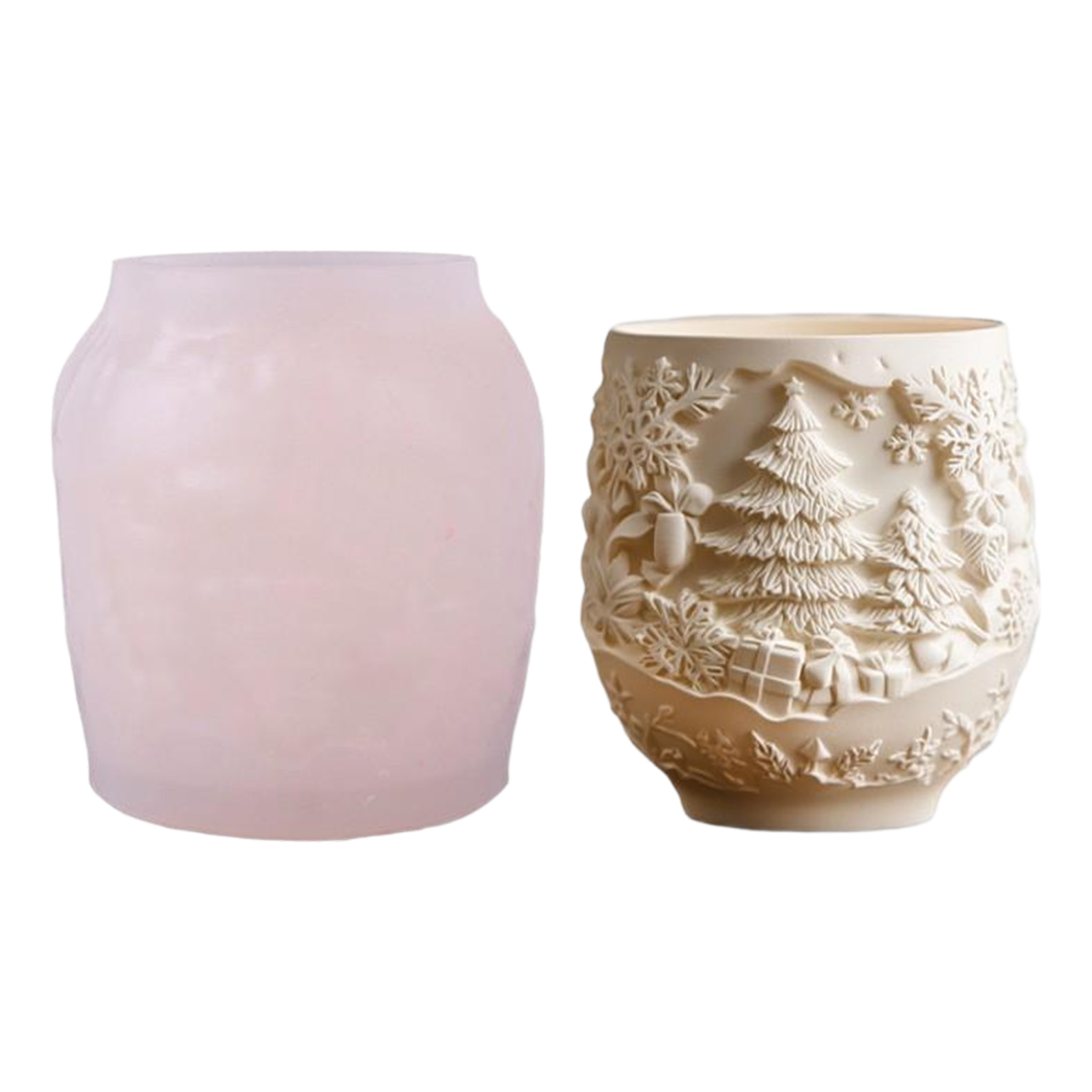 Diy Silicone Molds For Scented Candles, Vases, Christmas Flower Pots ...