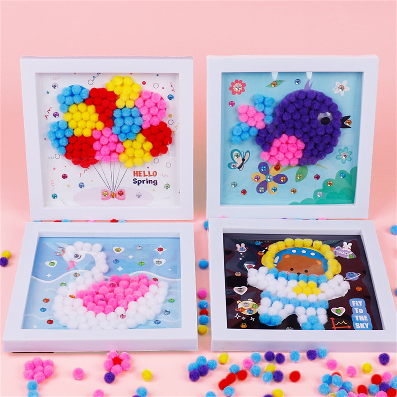 Diy Sticker Photo Frame,Wool Craft Activity,5ml Paint Set,Kids Creative ...
