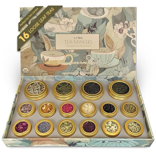 Diy Tea Blending Set - 16 Tin Variety Pack - Premium Herbal Tea ...