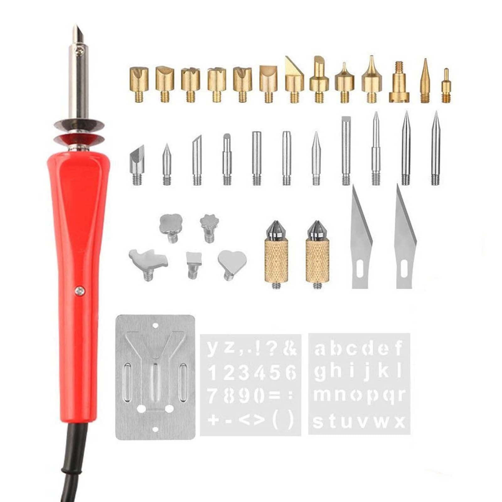 Diy Wood/Gourd Pyrography Electric Iron Pen Gourd Branding Tools 37 Pcs ...