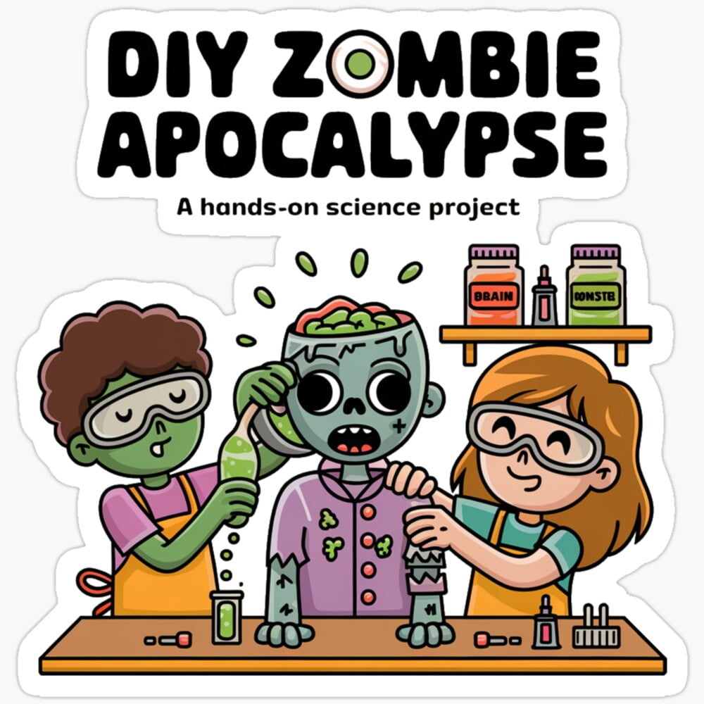 Diy Zombie Apocalypse: Stickerphone Decal Water Bottle Stickers, Vinyl ...