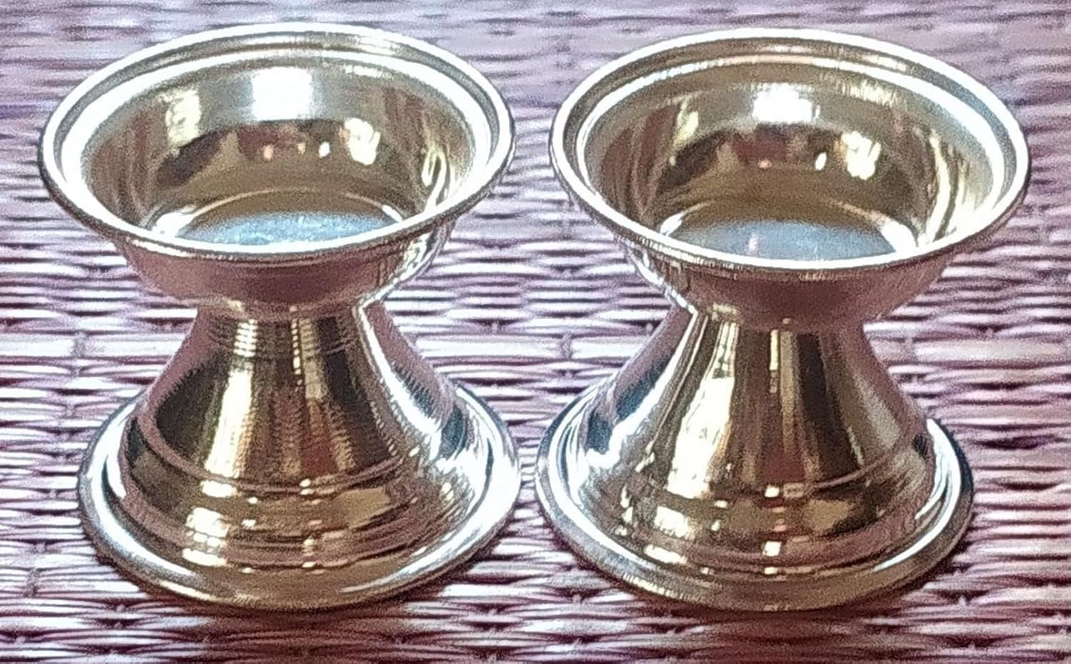 Diya Set Deepam SetNeelanjan SetNilaanjan Aarti Set Premium Medium Size 2 2 2 Inch Silver Plated ...