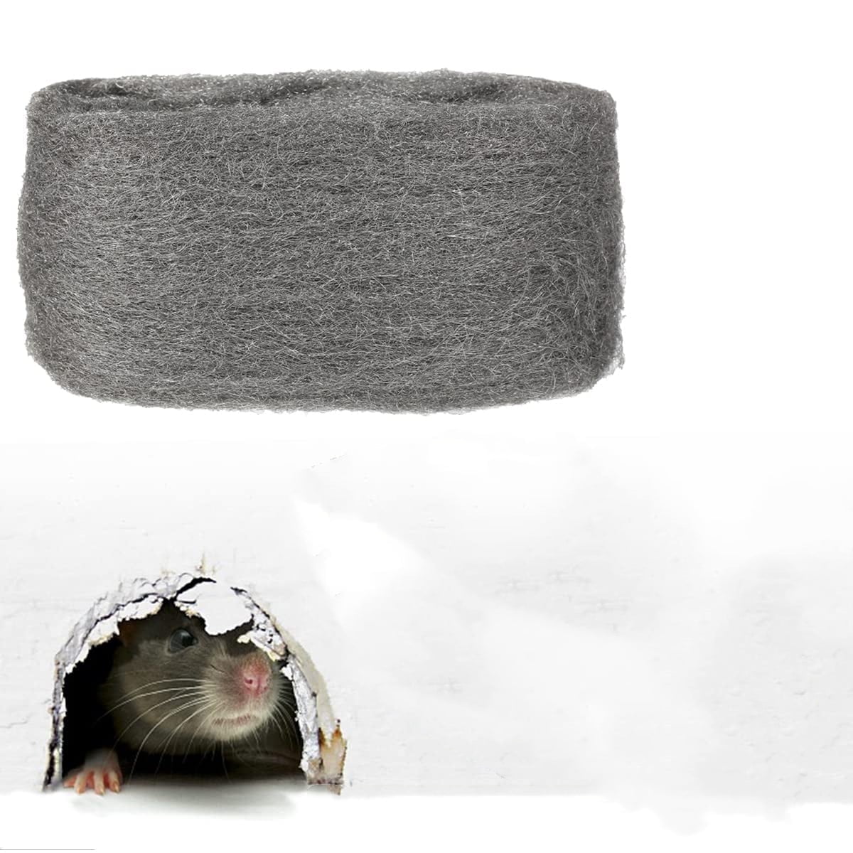 Diyannol 1 Roll Steel Wool for Mice Control 3in ×13ft Steel Wool, Gap ...