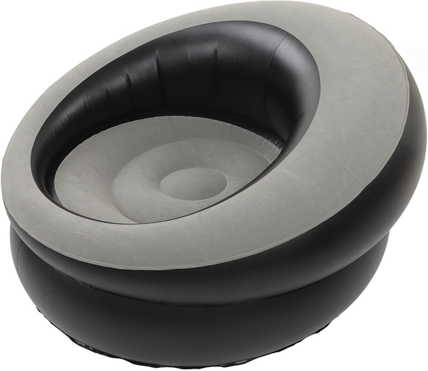 Diydeg Inflatable Couch, Portable Ergonomic Flocking Air Sofa Simple Inflatable Chair Blow Up ...