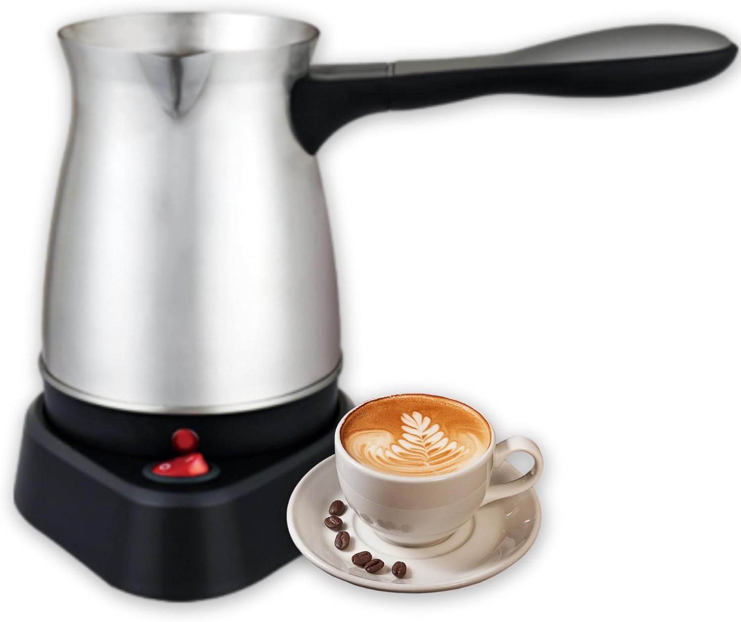 Diyeeni Turkish Coffee Maker, 600ml Stainless Steel Turkish Coffee Pot ...