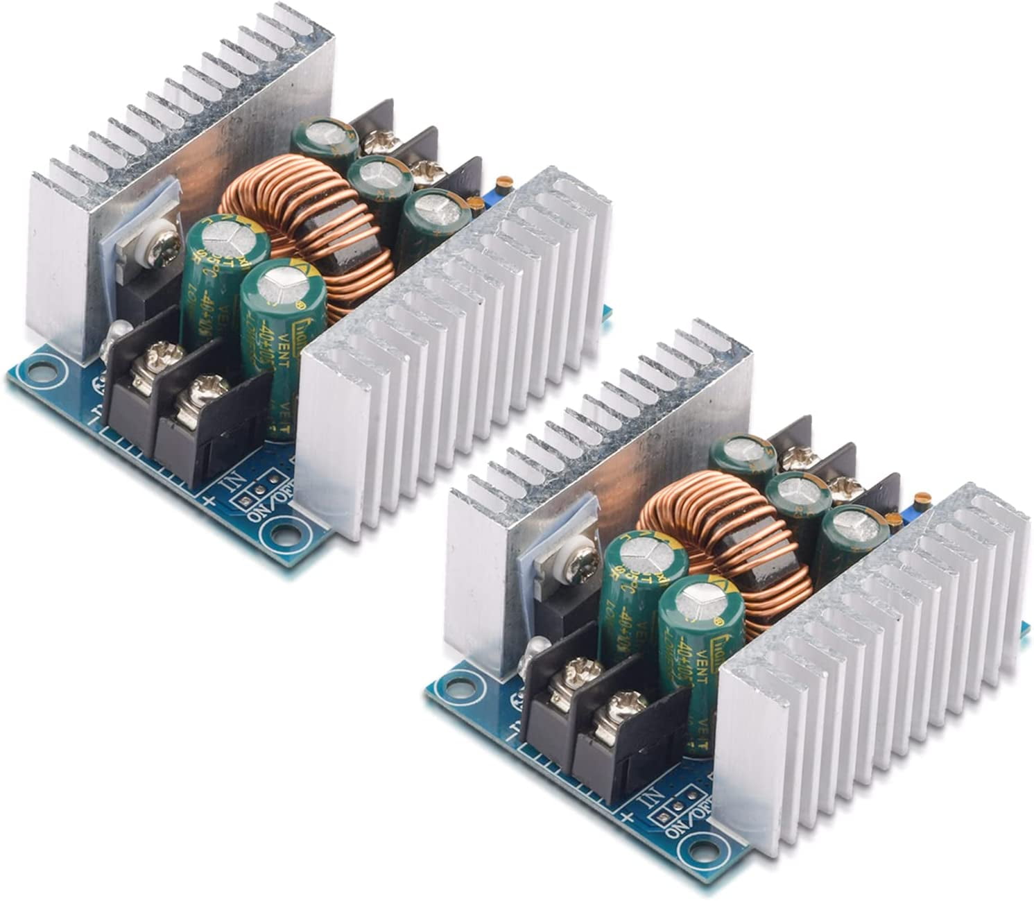 Diymore 2pcs 20A 300W CC CV Step Down Module Adjustable DC 6-40V to 1.2 ...