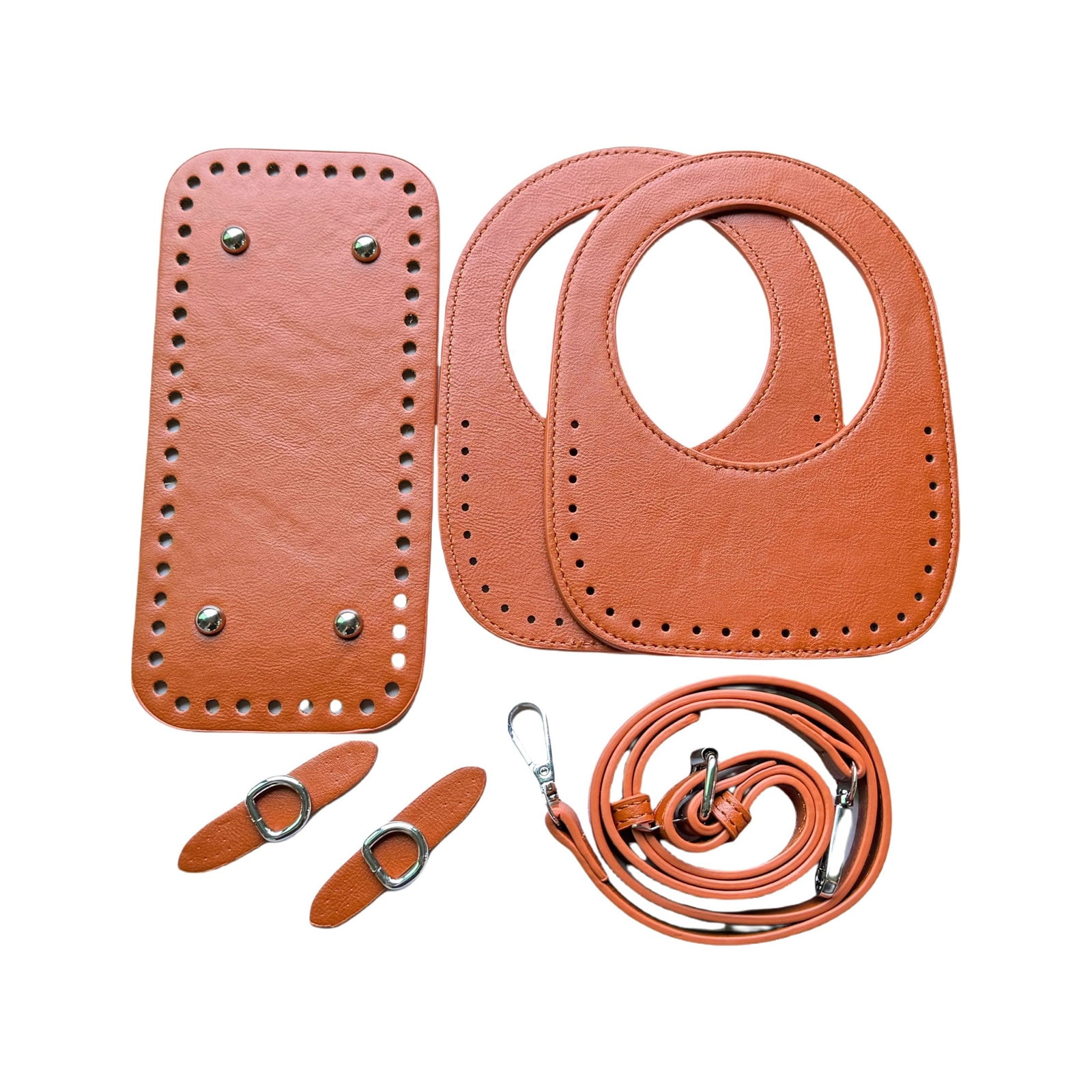 Diys Leather Bag Knitting Set Leather Bottom Shoulder Strap Purse ...
