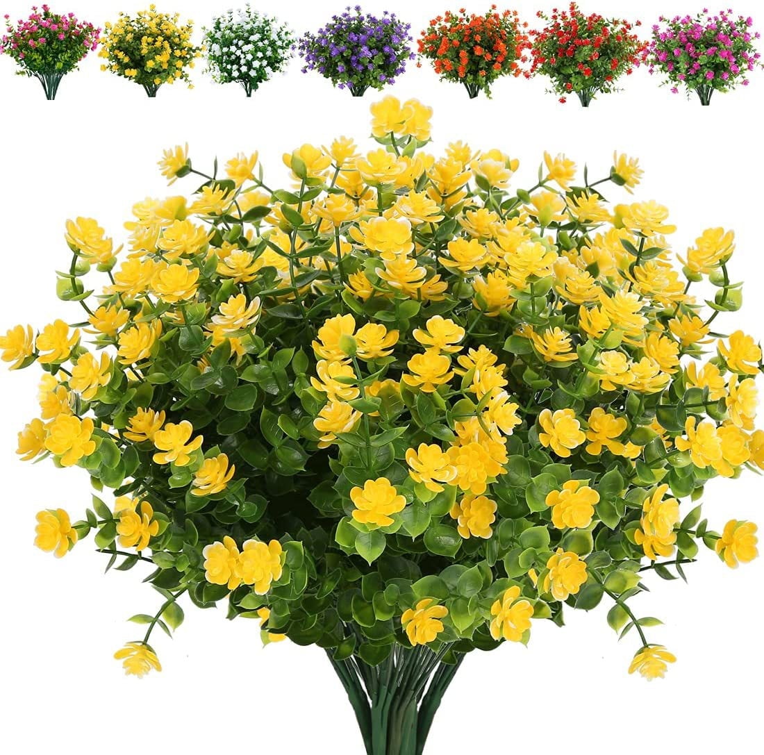 DizeyBoyo Artificial Flowers Fake Outdoor Flower Arrangements Cemetery ...