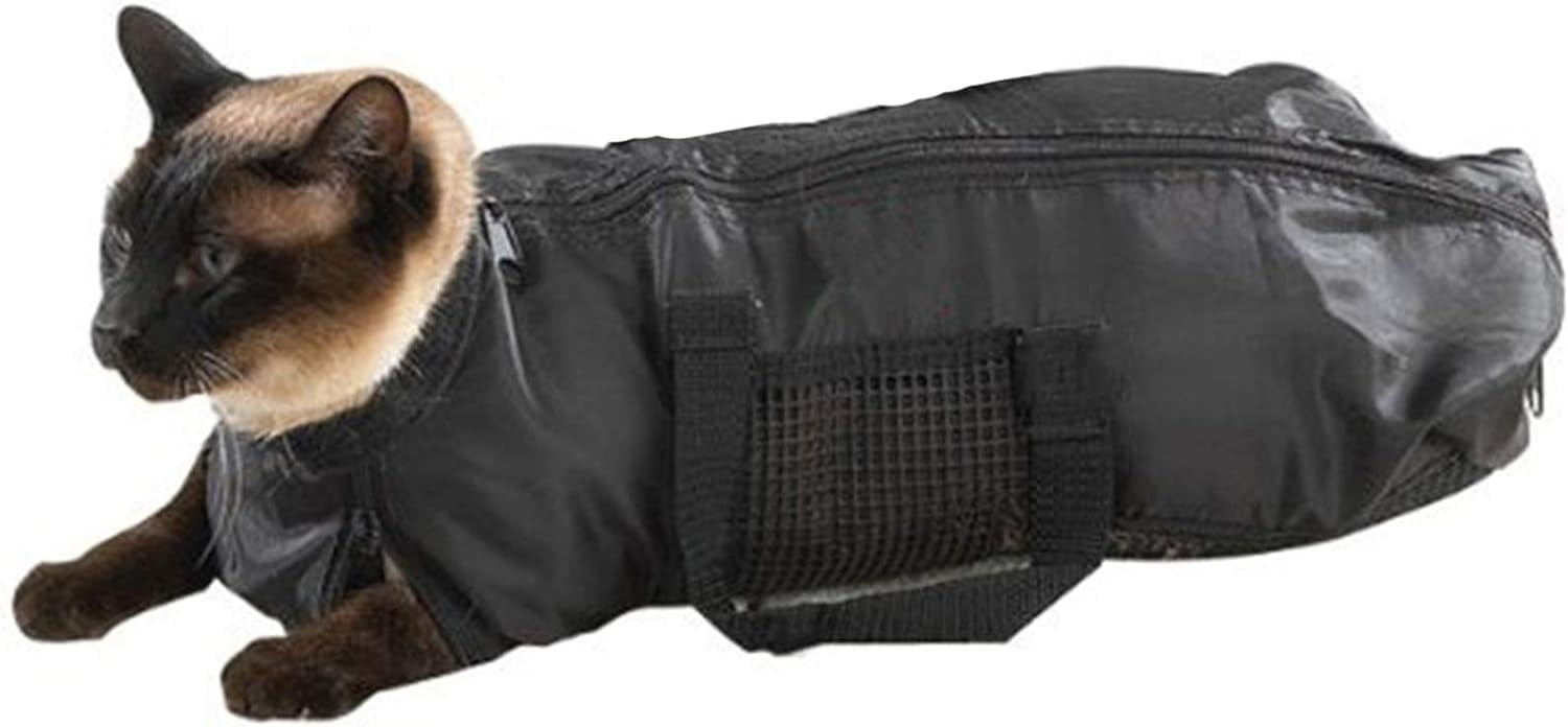 DizeyBoyo Cat Grooming Bag - Cat Restraint Bag with Cat Muzzle - Pet Bag, Ideal for Cat Dental ...