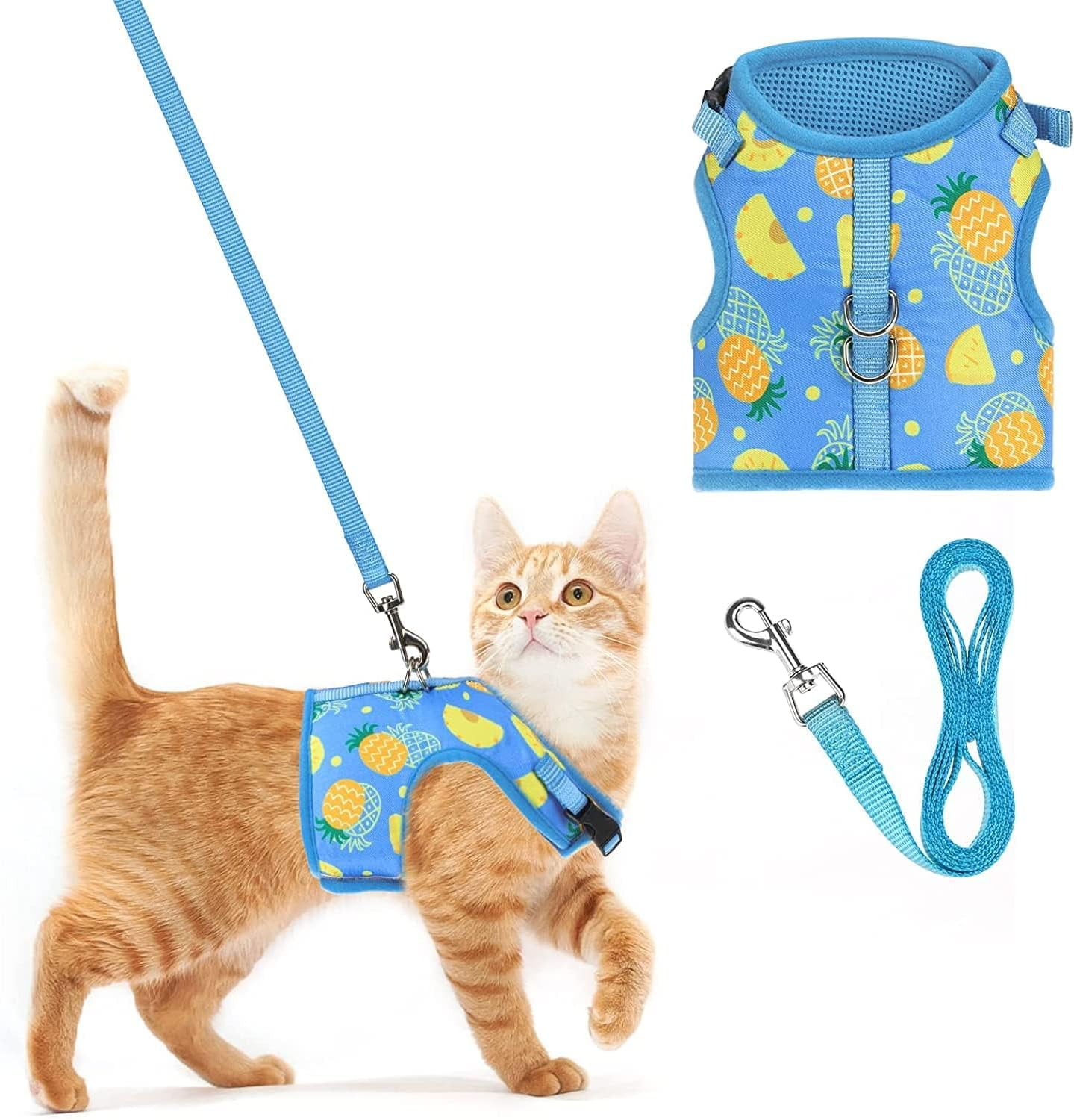 DizeyBoyo Cat Harness with Leash Escape Proof - Fashionable Mesh Cat ...