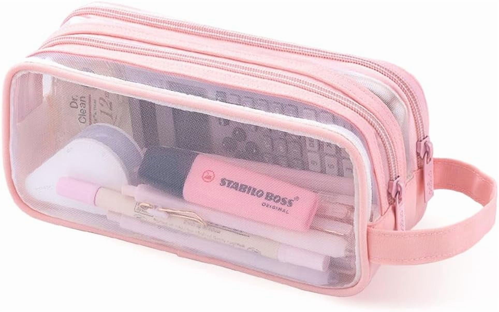 DizeyBoyo Clear Pencil Case,Grid Mesh Pencil Pouch,Pencil Bags with ...