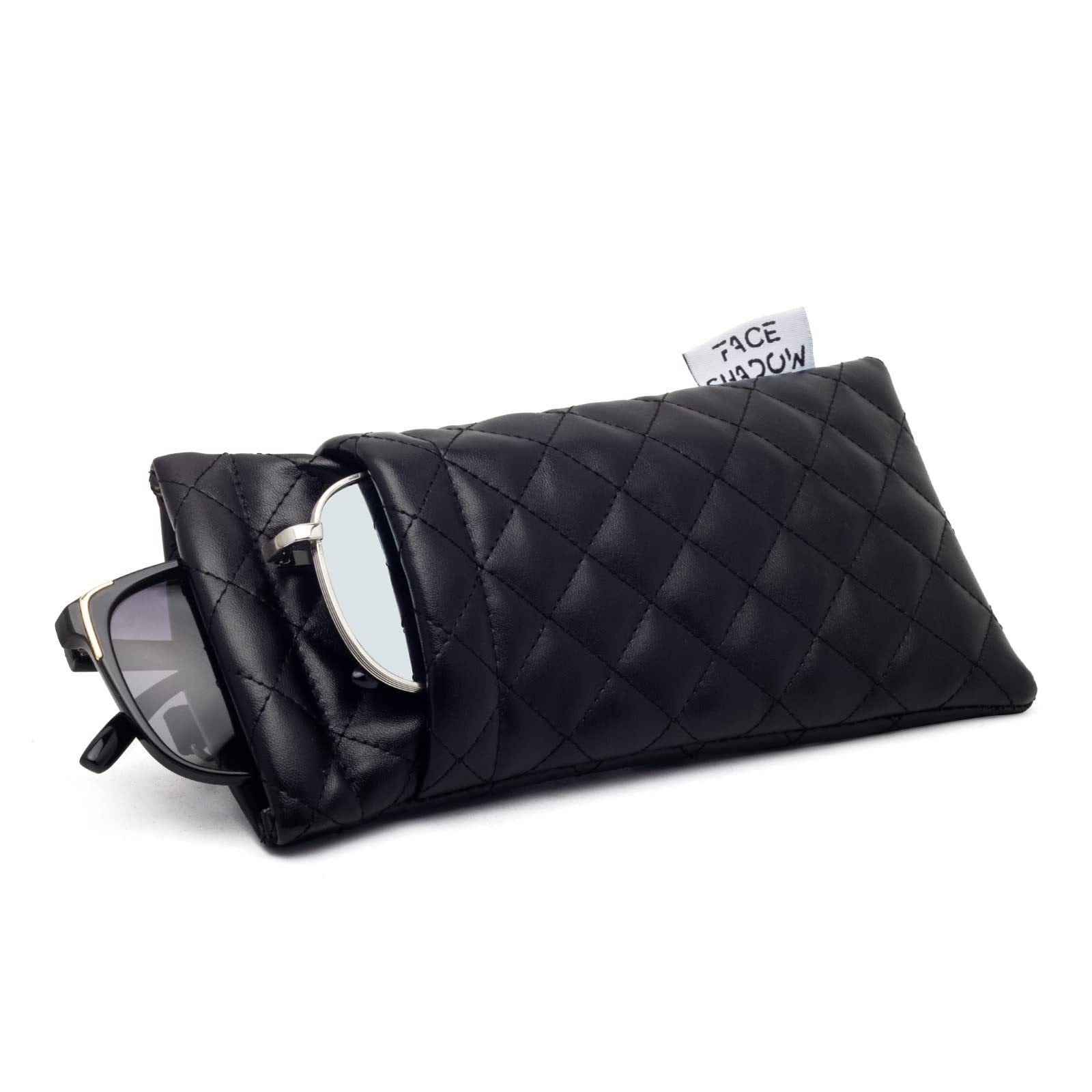 DizeyBoyo Soft Eyeglass Case, PU Leather Pocket Glasses Cases, Soft ...