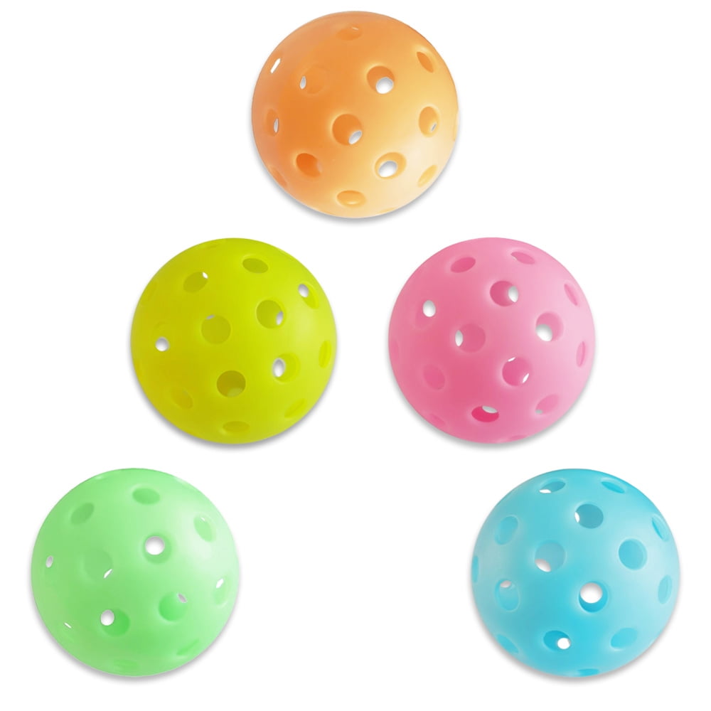 Dizyahuk Pickleball 5 Pickleballs Indoor Luminous Pickle Balls HUIOP ...