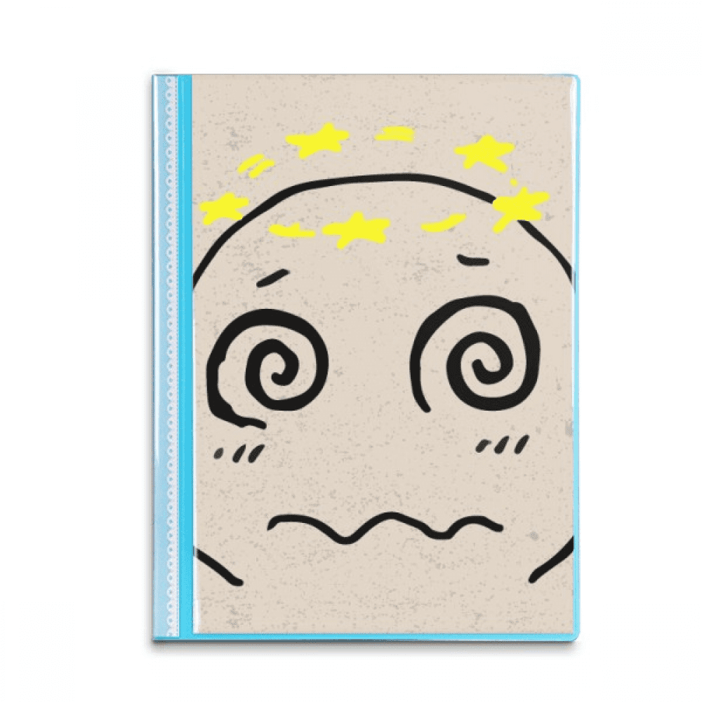 Dizziness Yellow Stars Face Cartoon Book Sheet Protectors Portfolio ...