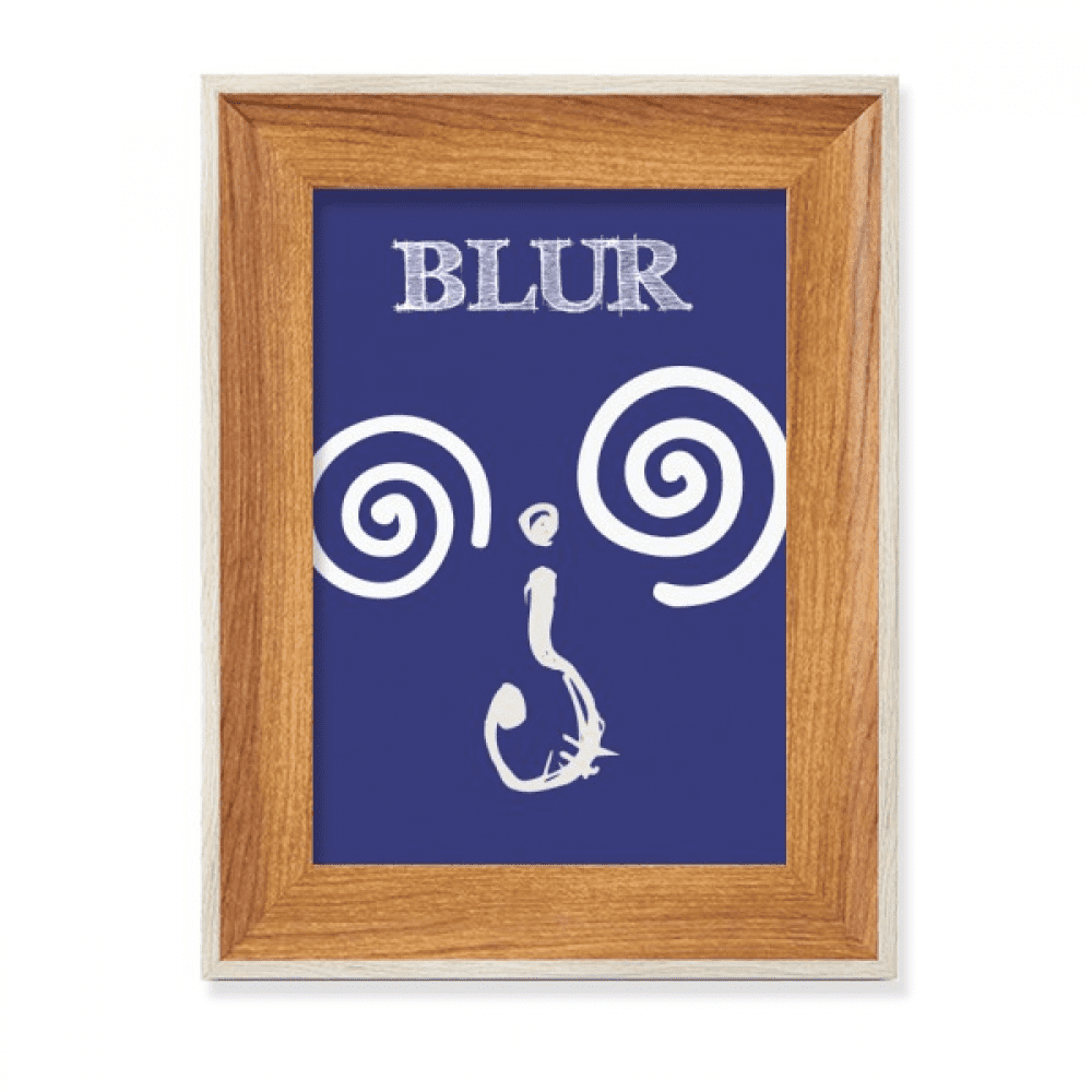 Dizzy Blue Emotion Question Mark Desktop Wooden Photo Frame Display ...