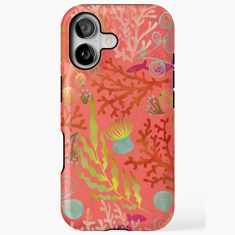 Dizzy Coral Summer Ocean Themed Compatible Phone Case for iPhone 11-17 ...