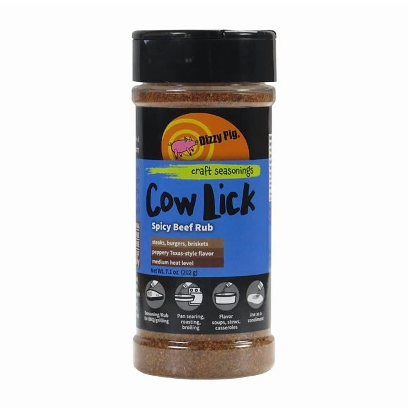 Dizzy Pig 7.1 oz Cow Lick Beef Seasoning Rub - Walmart.com