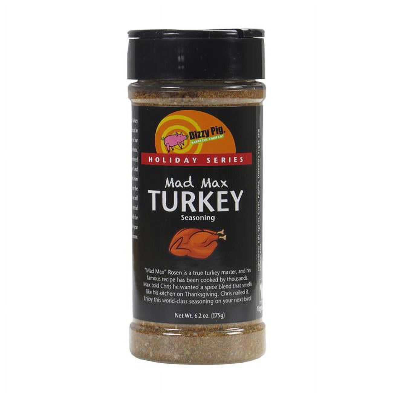 Dizzy Pig 8068495 6.2 oz Mad Max Turkey Balanced Sage, Herbs & Garlic ...