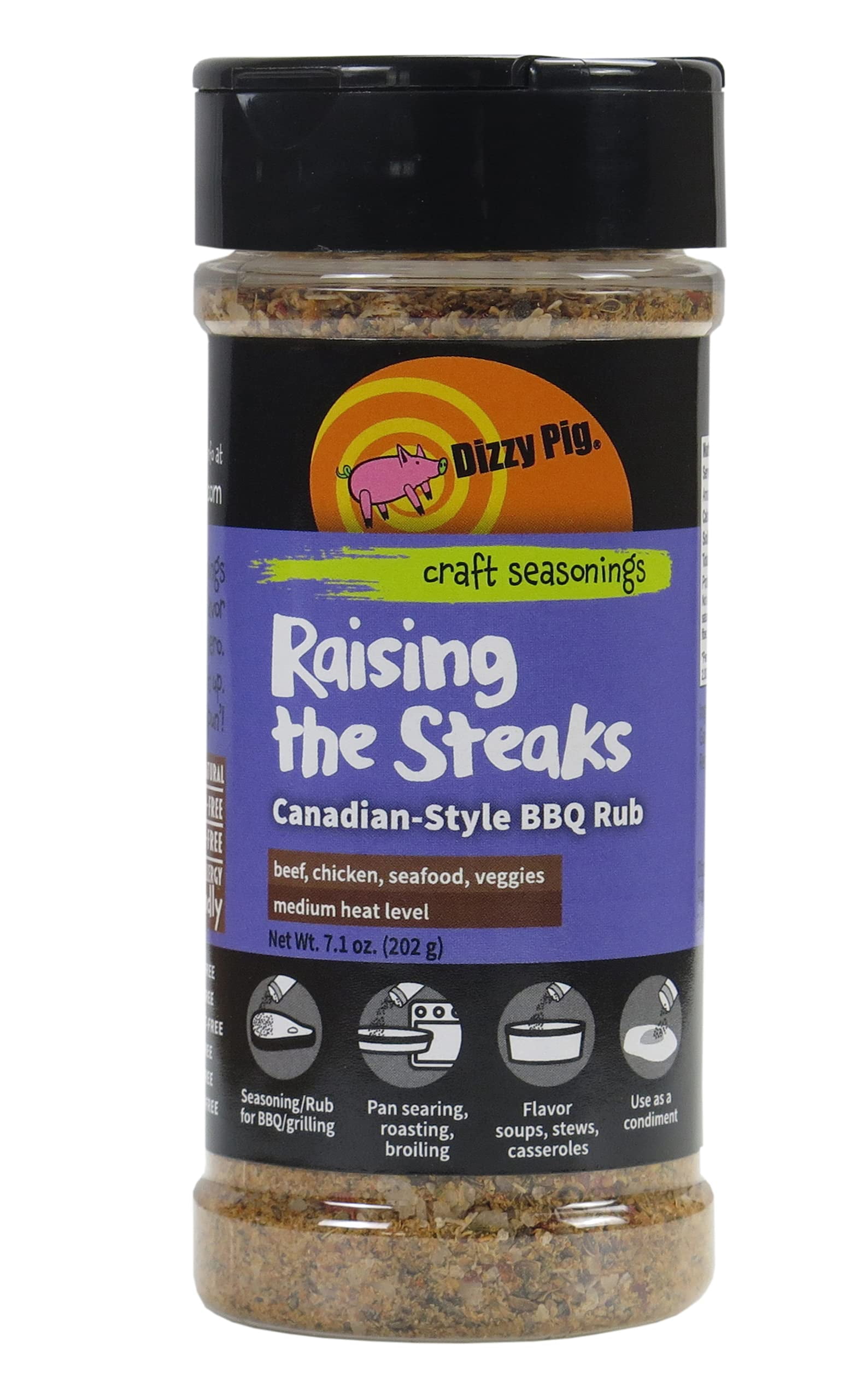 Dizzy Pig Raising the Steaks HYZ01 Montreal-Style Barbecue Seasoning ...