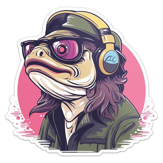 Dj Bass Mullet Fish Fishing Sticker Phone Decal Water Bottle Stickers ...