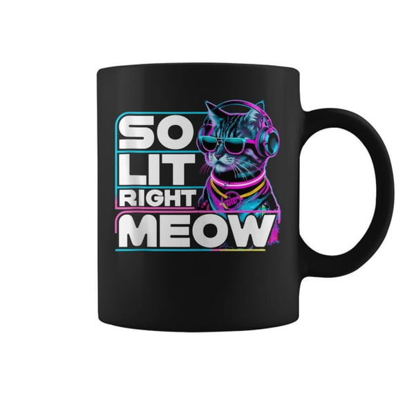Dj Cat So Lit Right Meow Edm Techno Rave Party Festival 2025 - Walmart.com