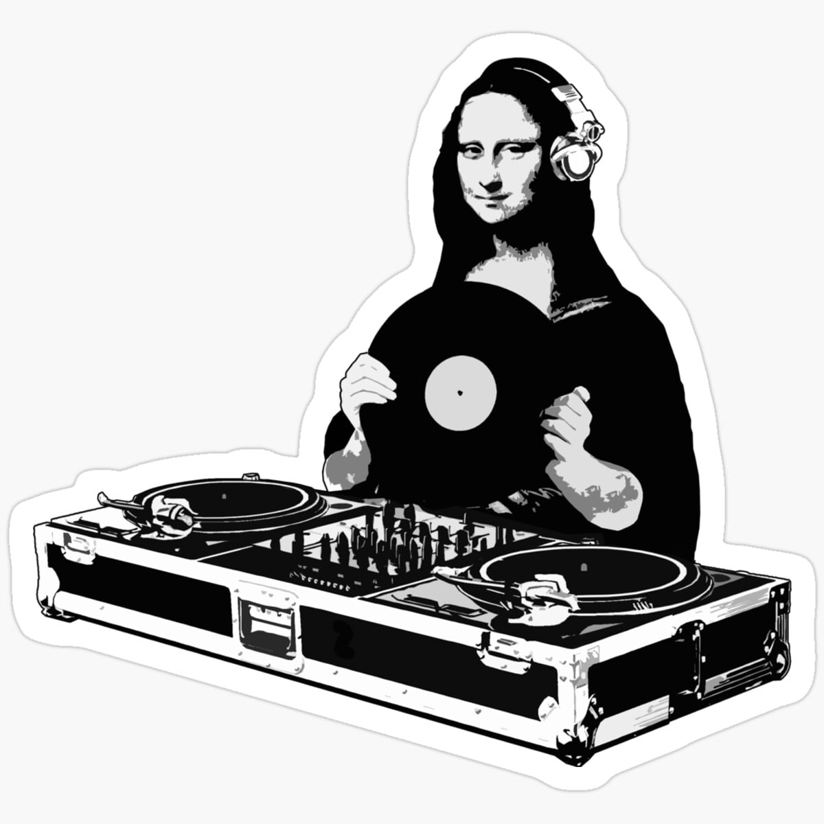 Dj Mona Lisa Sticker. Gift For You - Decorate Laptops, Water Bottles ...