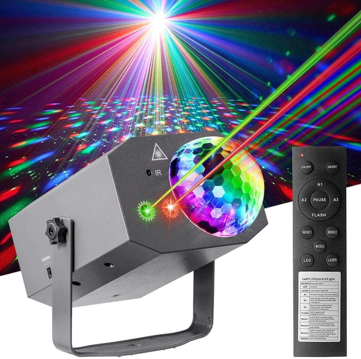 Dj Party Disco Ball Lights with and Sound Activated, 10 ft , Stage ...