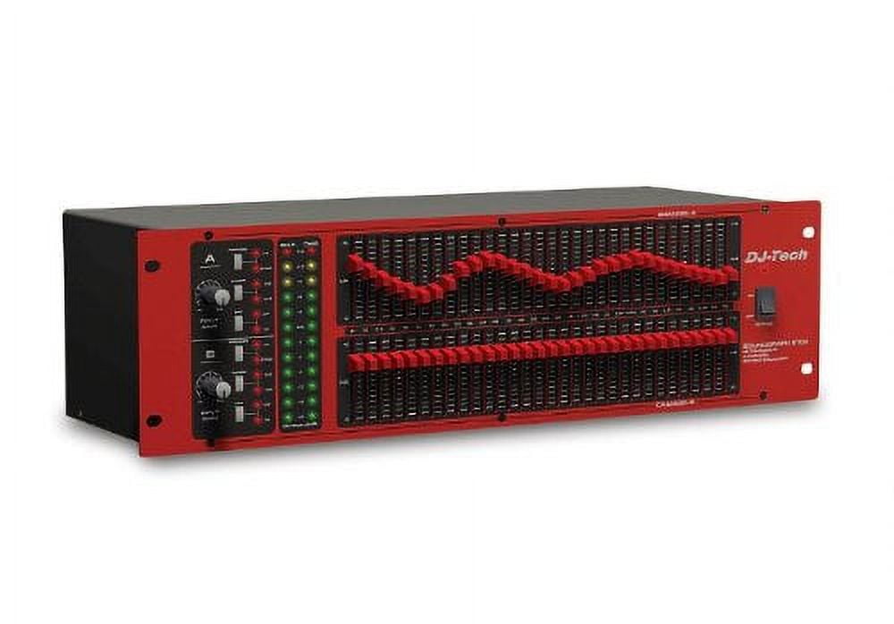 2-Channel 31-Band Graphic Equalizer w/LED illuminated faders & 1/4-in ...