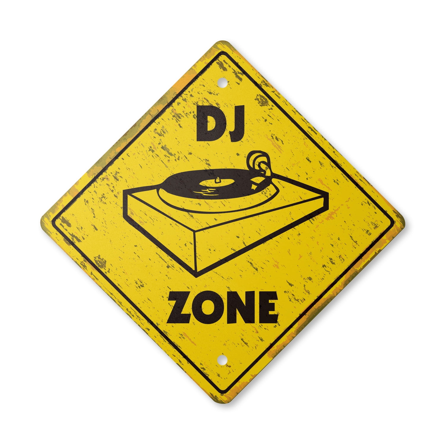 Dj Vintage Crossing Sign Zone Xing | Indoor/Outdoor Plastic | 12" Tall ...