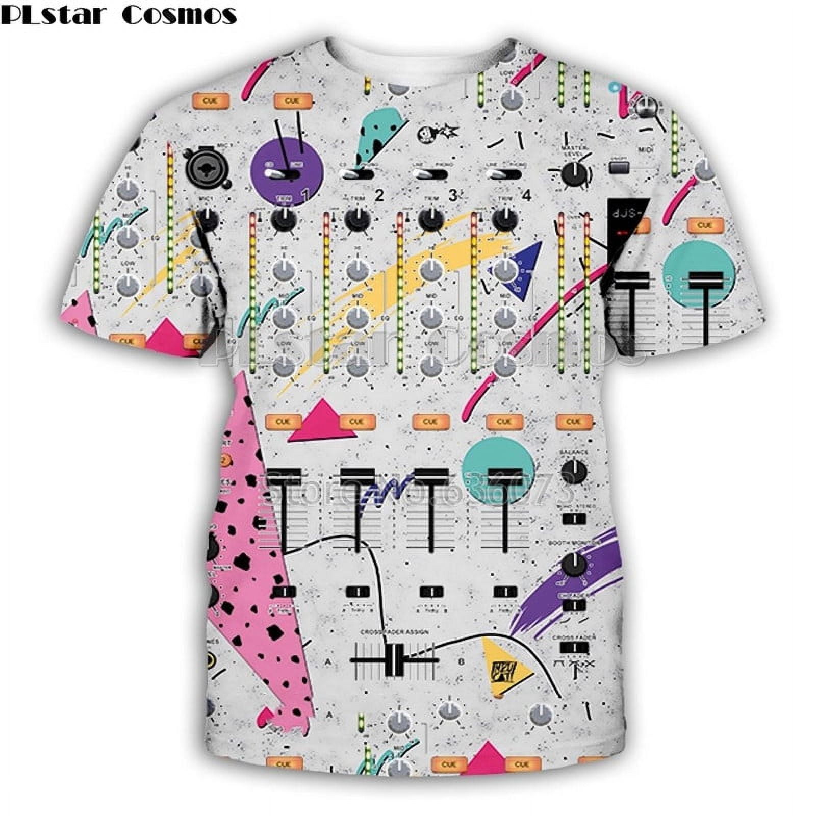 Dj controller 3D printed tshirt Men for Rock Dj disco player DJ Tee LED ...