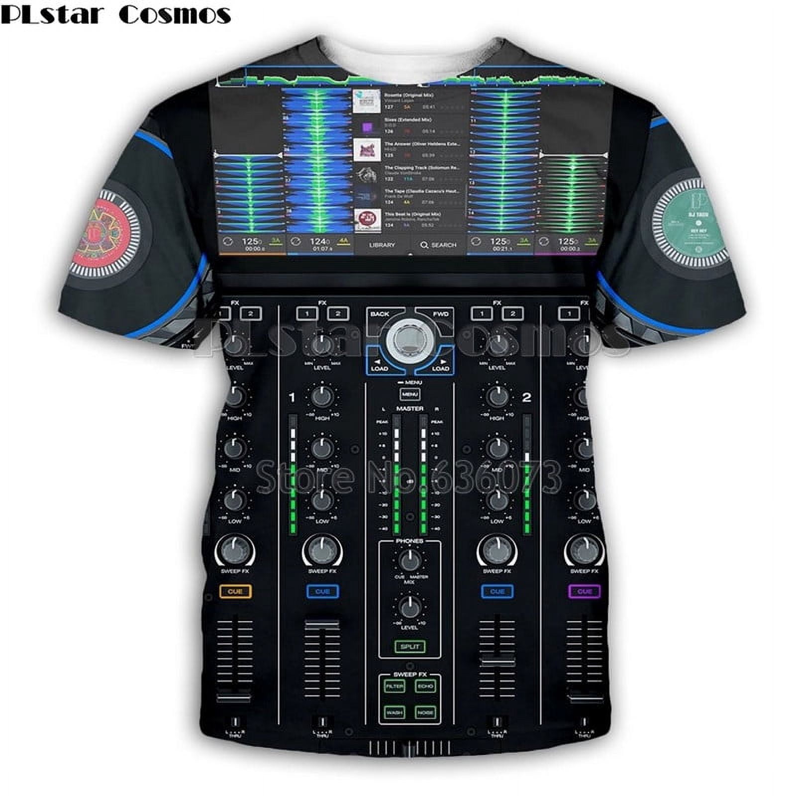 Dj controller 3D printed tshirt Men for Rock Dj disco player DJ Tee LED ...