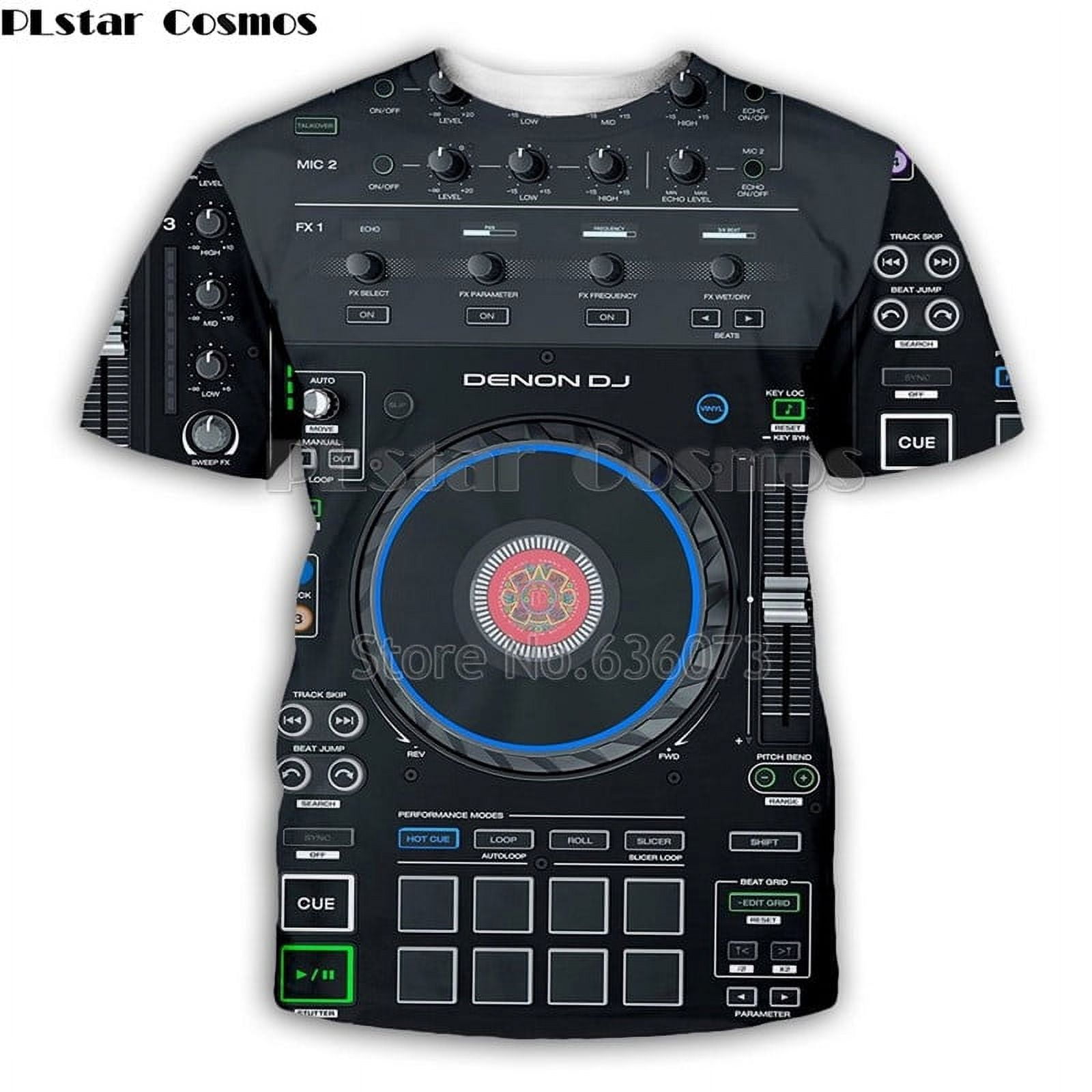 Dj controller 3D printed tshirt Men for Rock Dj disco player DJ Tee LED T Shirt Flashing ...