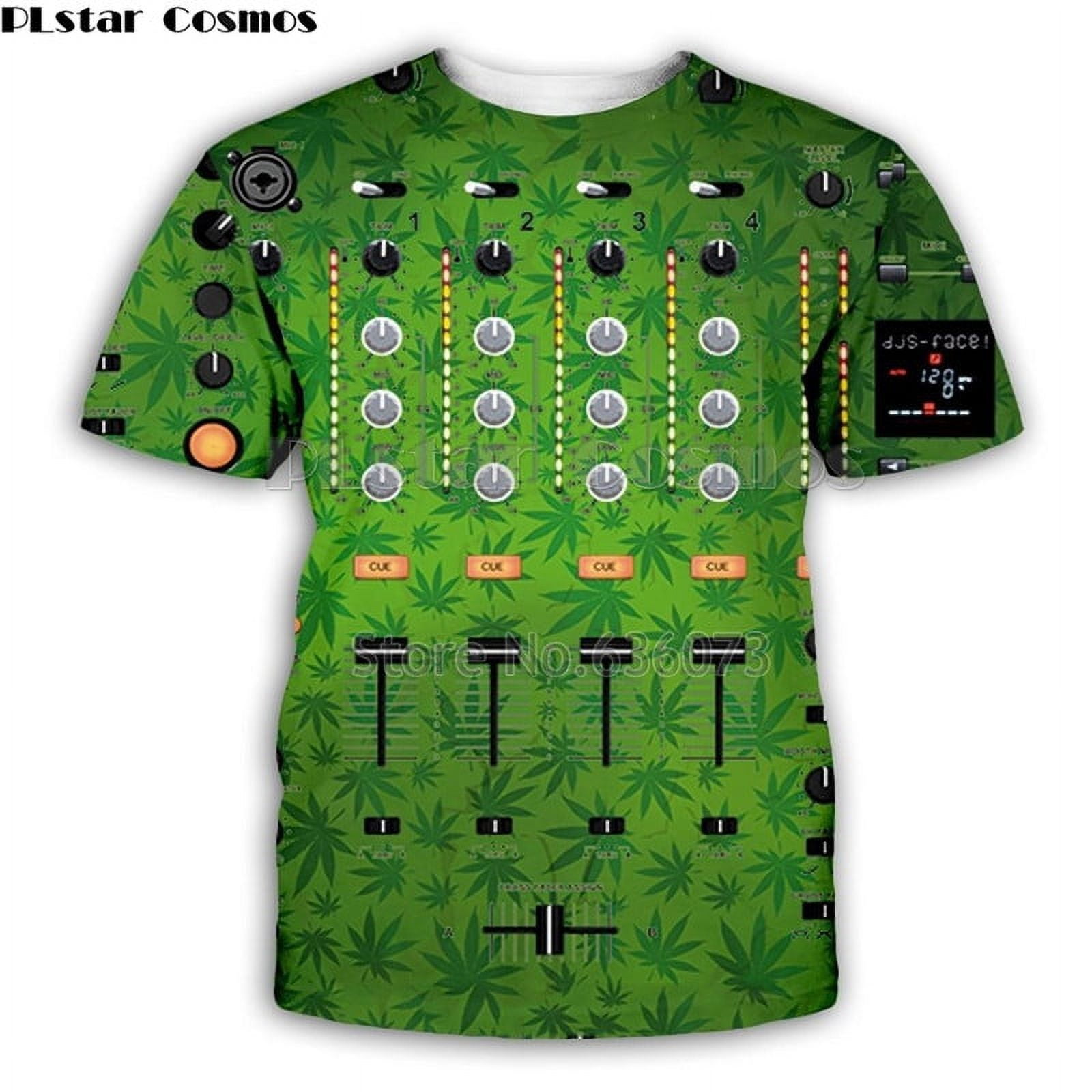 Dj controller 3D printed tshirt Men for Rock Dj disco player DJ Tee LED T Shirt Flashing ...