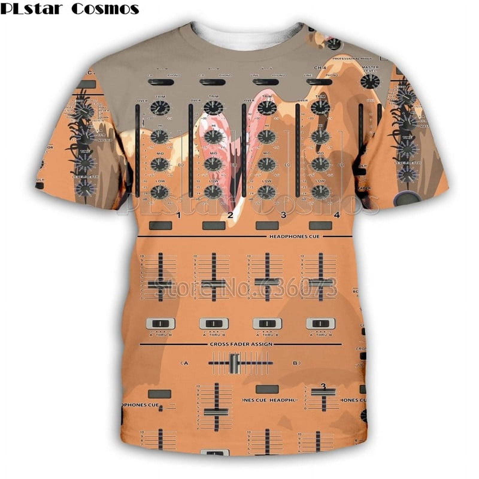 Dj controller 3D printed tshirt Men for Rock Dj disco player DJ Tee LED ...
