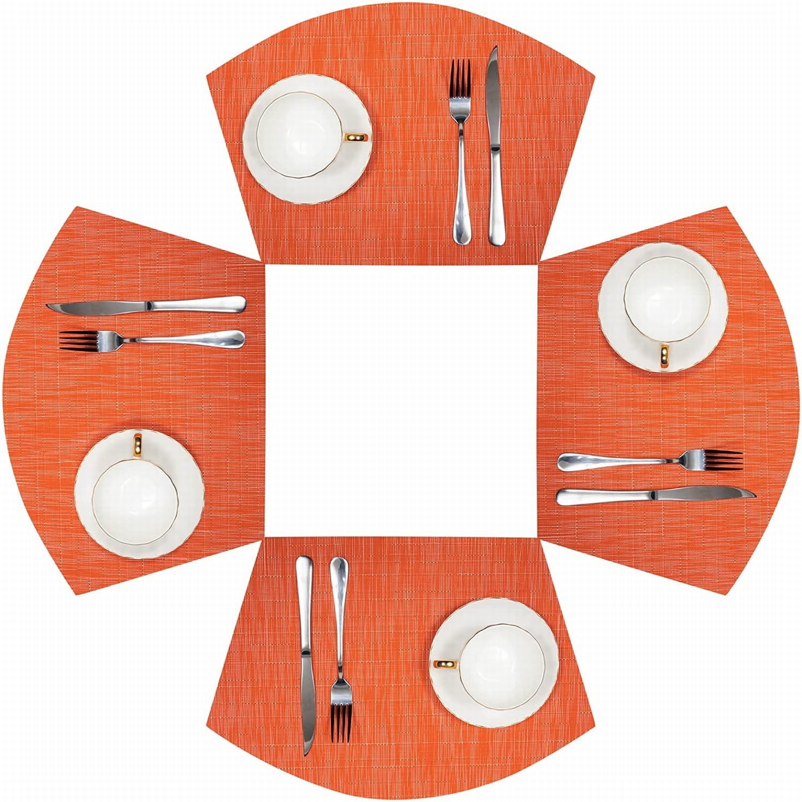 Djadtgl 4Pcs Autumn Maple Printed Polyester Placemat Festive Setting ...