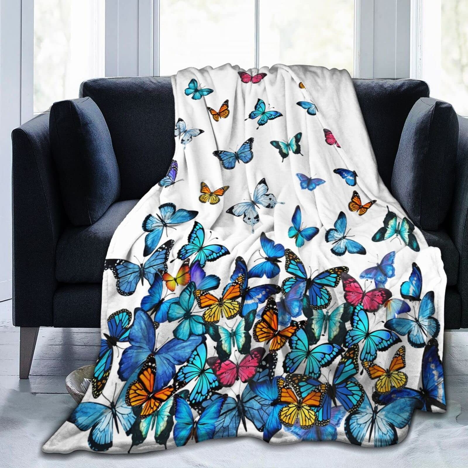 Djadtgl Butterfly Blanket Butterfly Throw Blanket Soft Blankets ...