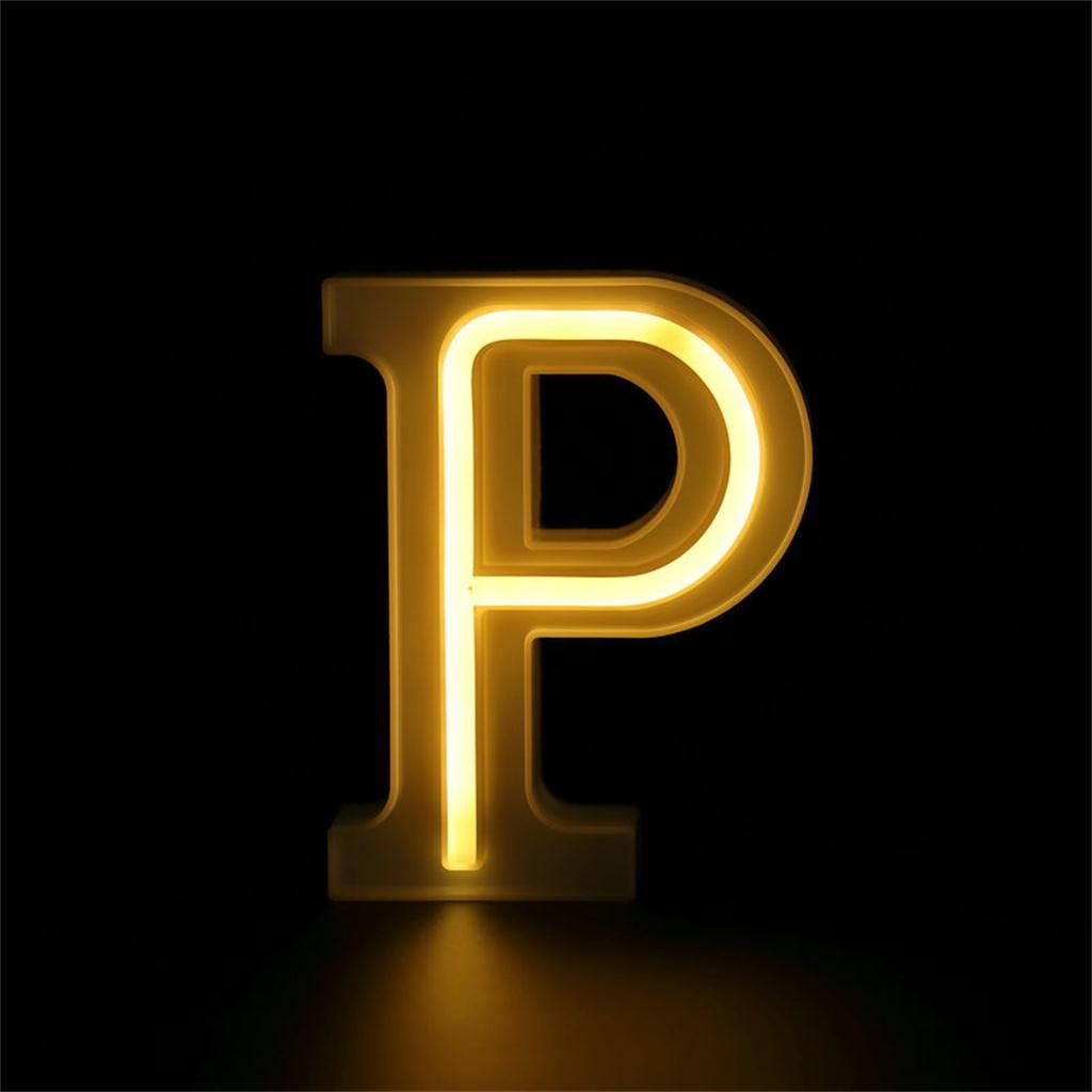 Djadtgl LED USB Letter Lights Light Up White Plastic Letters Standing ...