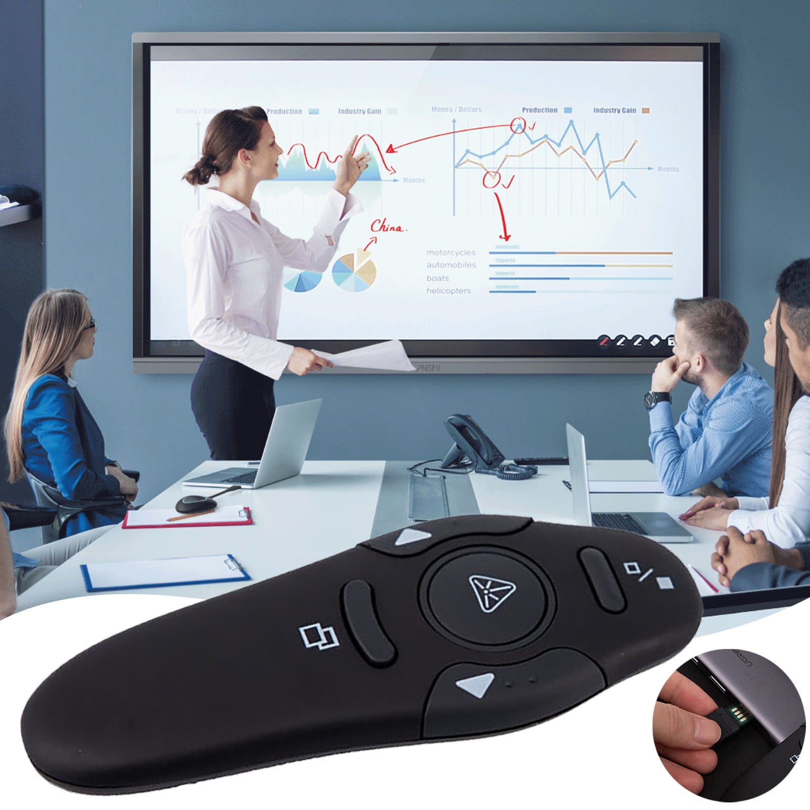 Djadtgl PPT Controller Presentation Remote Control PowerPoint USB ...
